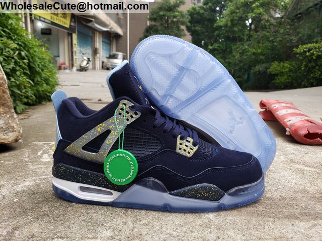 Air Jordan 4 Dark Blue Mens Shoes -16954 - Wholesale Sneakers