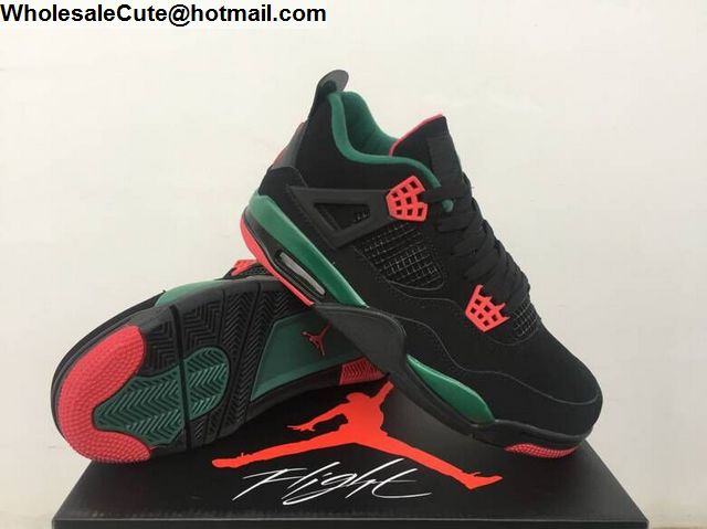 Air Jordan 4 Retro Black Green Red Mens Shoes - Wholesale Price ...